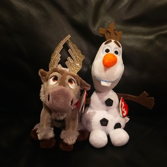 Ty | Toys | Ty Beanie Babies Disney Frozen Oloff And Sven | Poshmark